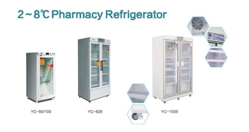 YC-100 2-8℃ 100L Glass Door China Pharmacy Refrigerator from China manufacturer - Aucma